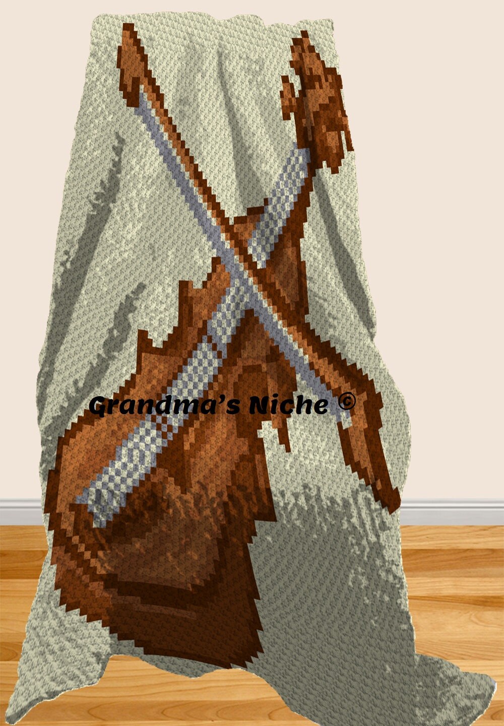 Violin Crochet Blanket C2C Pattern written Instructions - Etsy
