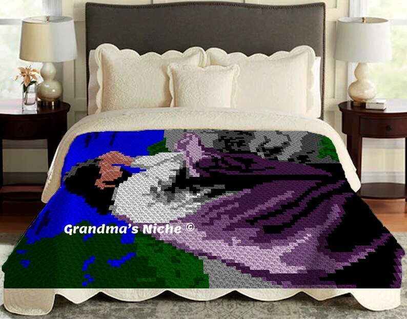 Jesus Praying Crochet Blanket C2C Pattern written - Etsy