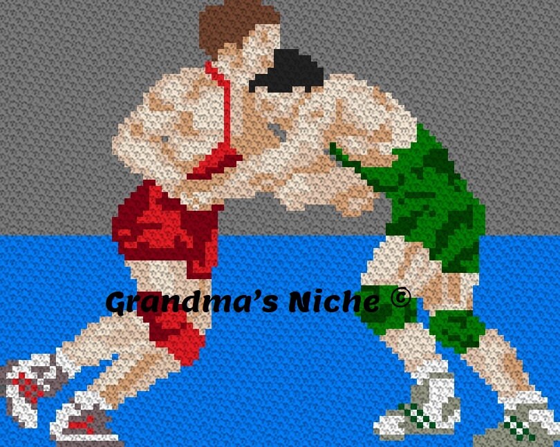 Wrestling Crochet Blanket C2C Pattern written - Etsy