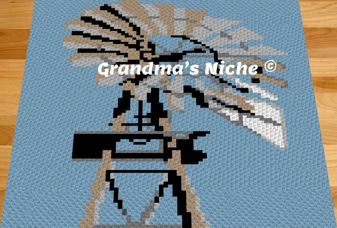 Country Windmill - Crochet Blanket C2C Pattern, “written Instructions ...
