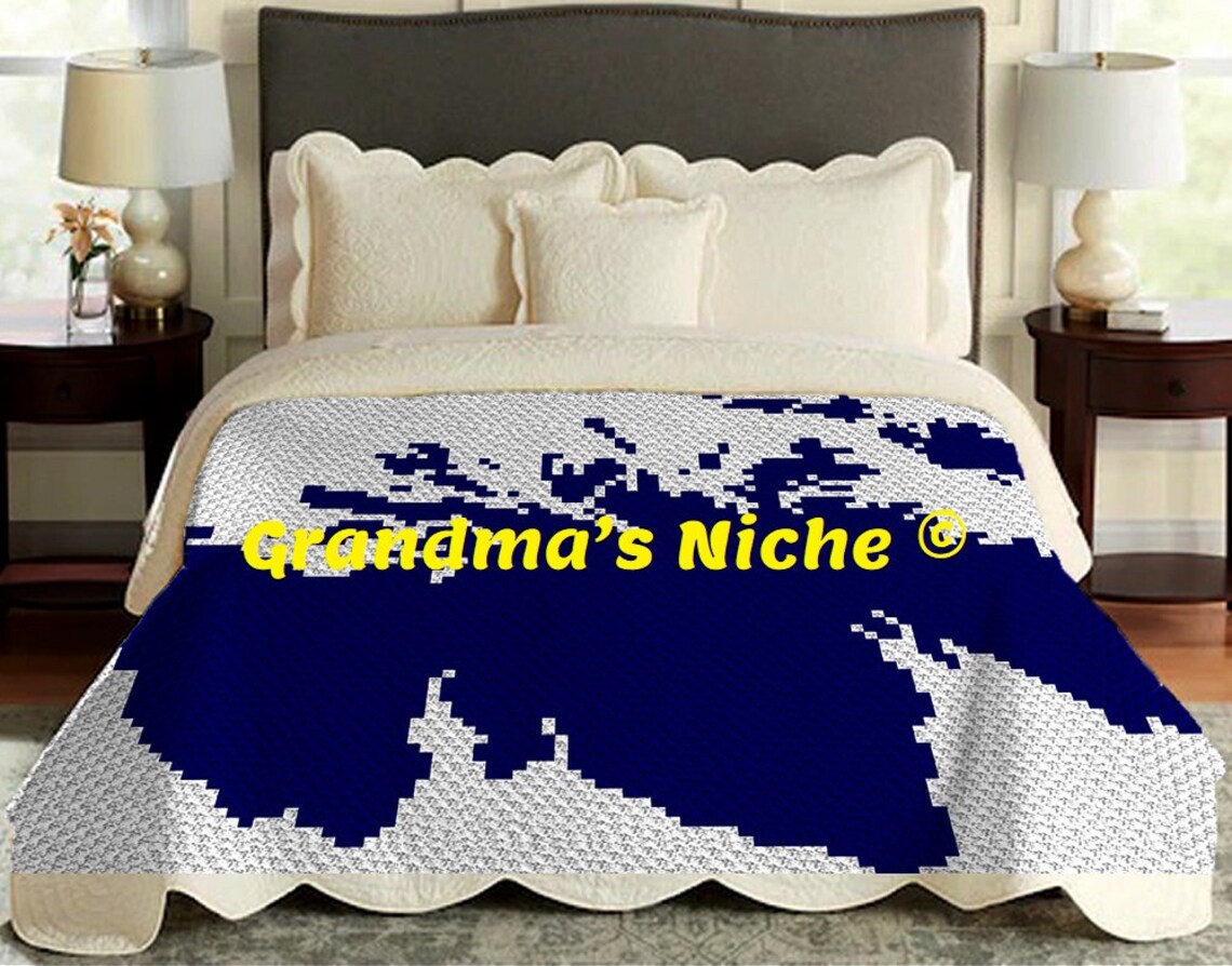 Scotland Map – Crochet Blanket C2C Pattern, Written Instructions ...