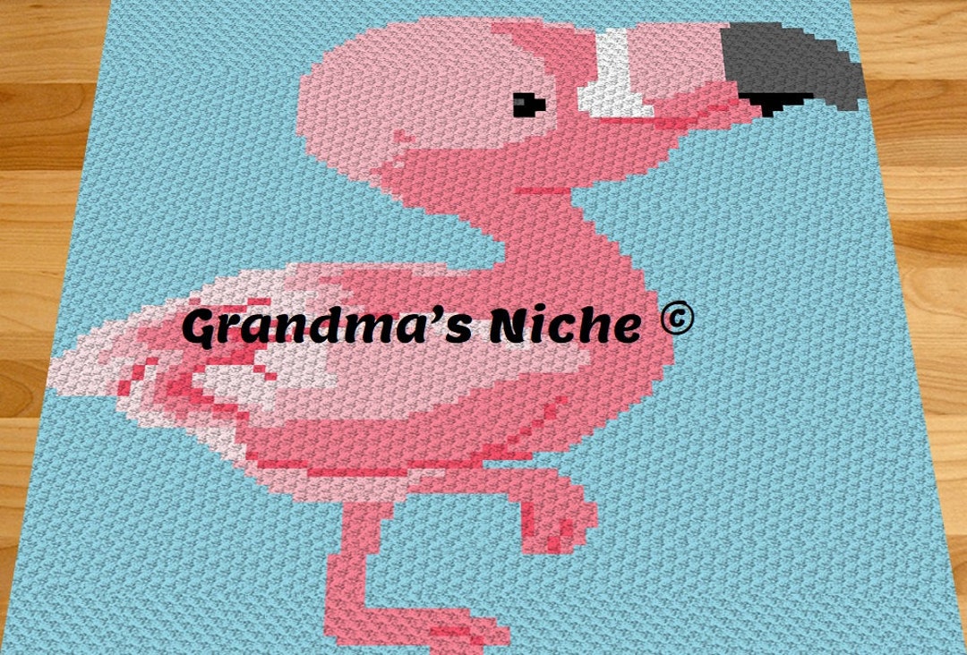 Flamingo Fun - Crochet Blanket Pattern, C2C, Tunisian Crochet ...