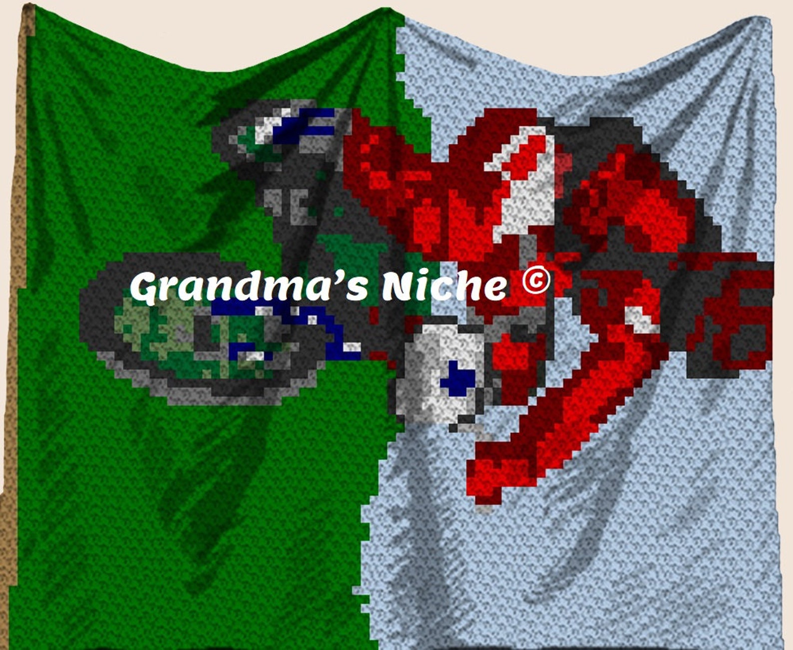 Bike Race Crochet Blanket C2C Pattern written | Etsy