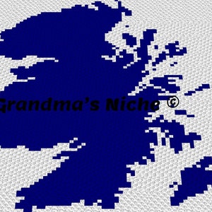 Scotland Map – Crochet Blanket C2C Pattern, Written Instructions ...