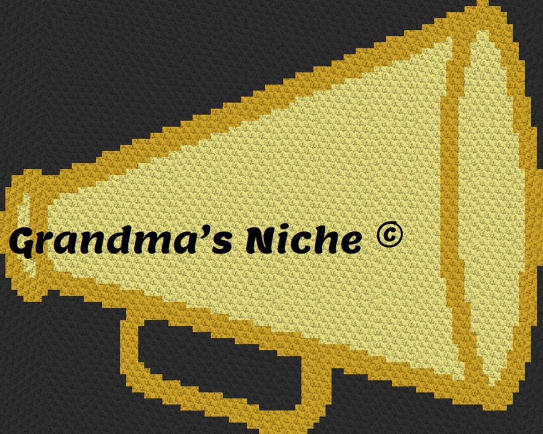 Megaphone – Crochet Blanket C2C Pattern, Written Instructions, Tunisian ...