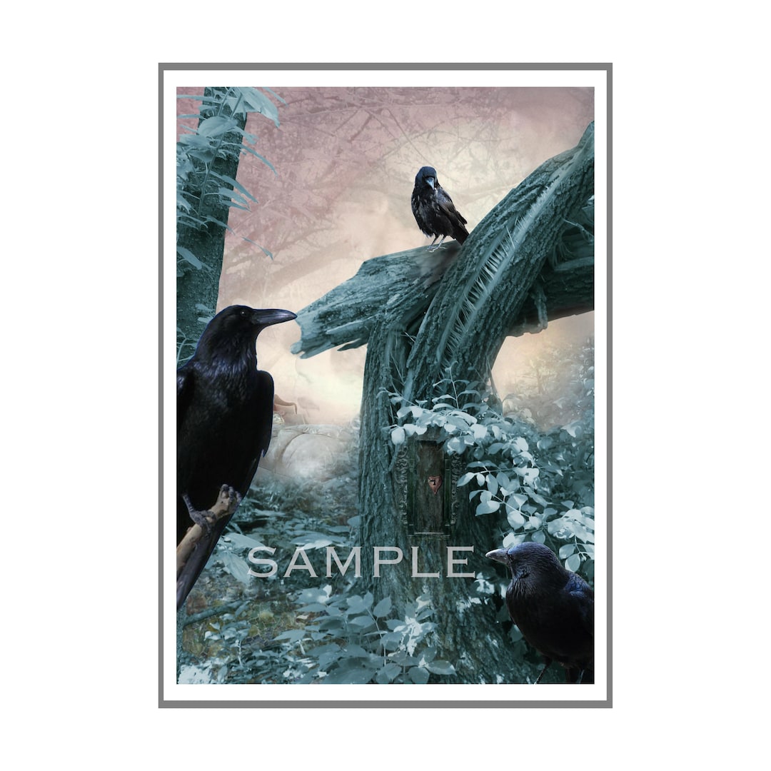 Raven Digital Collage Art Print: Dreamscape Image (digital Download) - Etsy