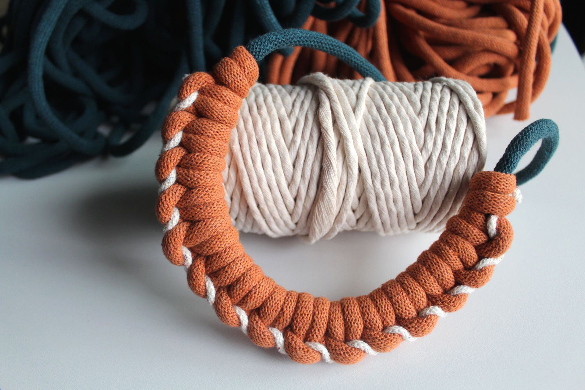 Macrame Choker Necklace Woven Rope - Fabric Handmade Necklace ...