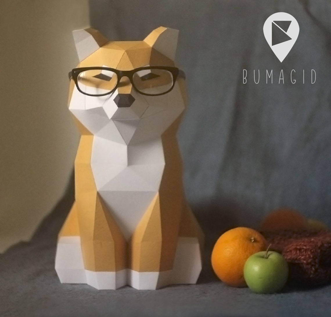 Собака Papercraft Shiba Doge paper lowpoly Statue Papercraft | Etsy
