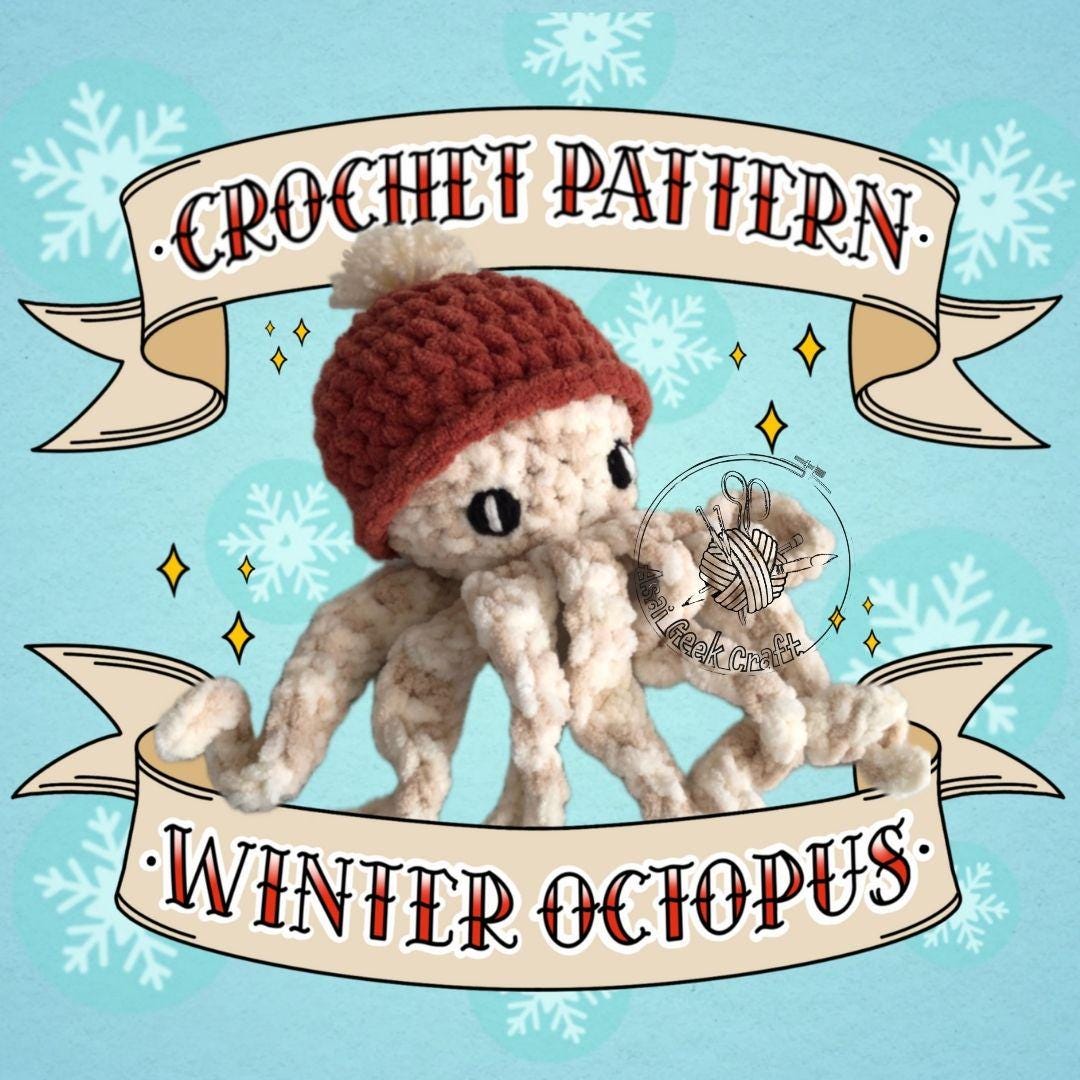 Octopus Crochet Pattern English Version, Winter Octopus Crochet Pattern ...