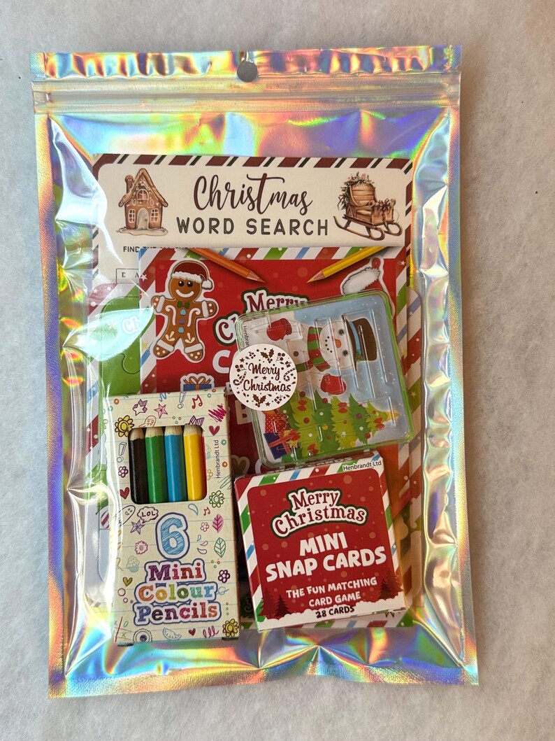 Kids Christmas Activity Goodie Bag | Party Favours - Etsy