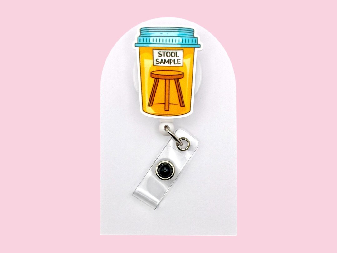 Stool Sample Badge Reel, Funny Retractable Badge Reel, Badge Holder ...