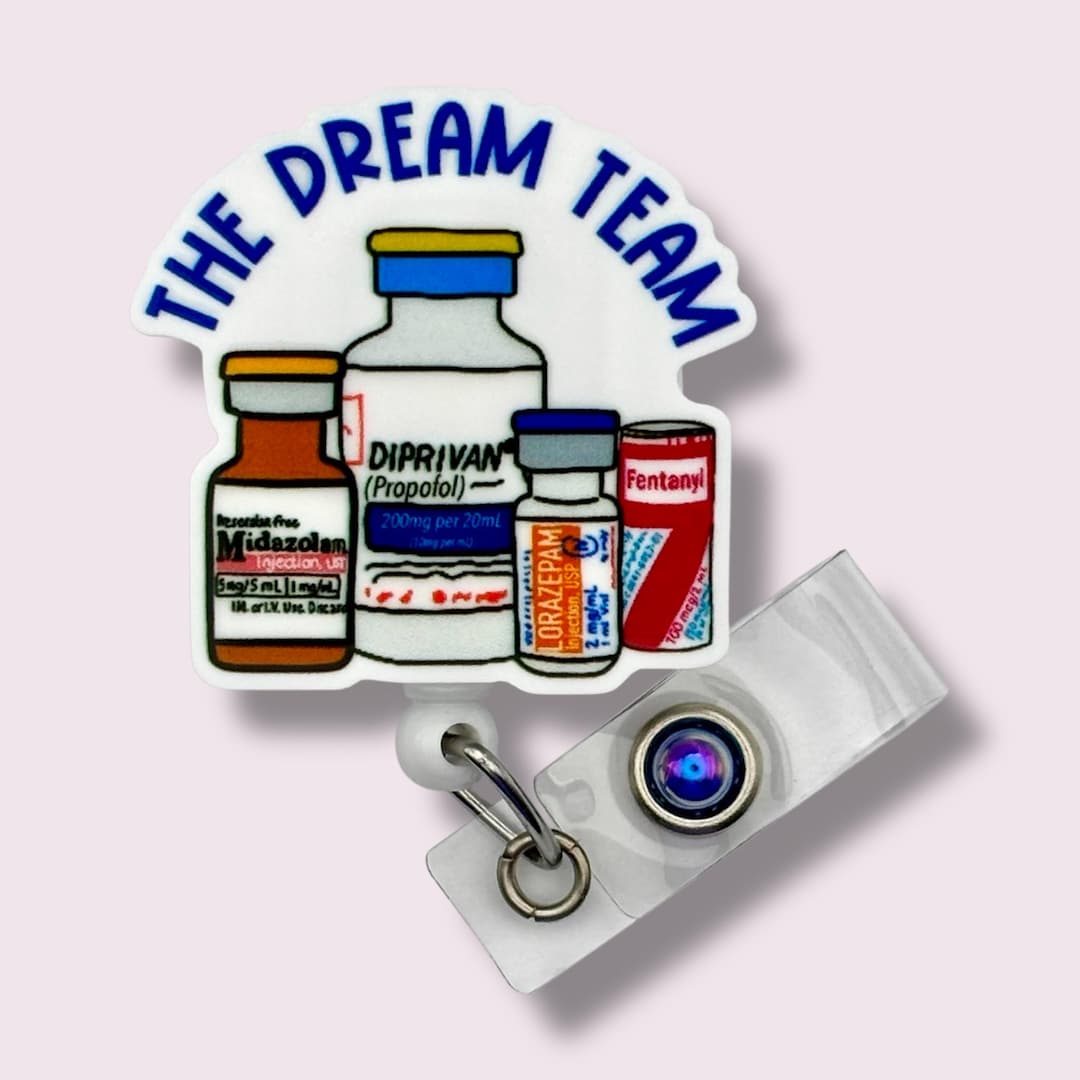 Anesthesia Badge Reel: Dream Team Design - Surgical, RN, MD - Etsy