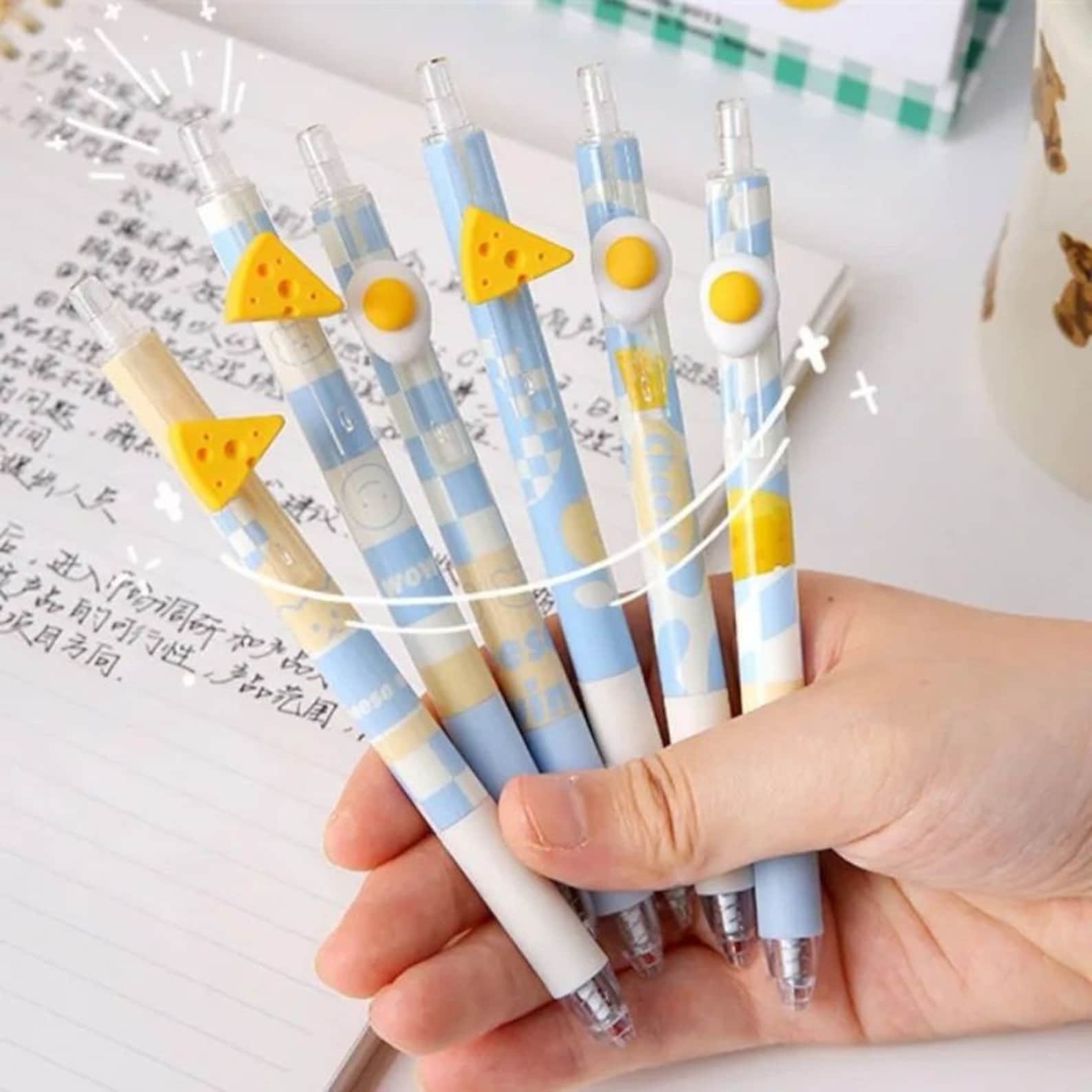 1 Set 6pcs 0.5mm Kawaii Mechanical Pencils Cute Automatic Pencils for ...