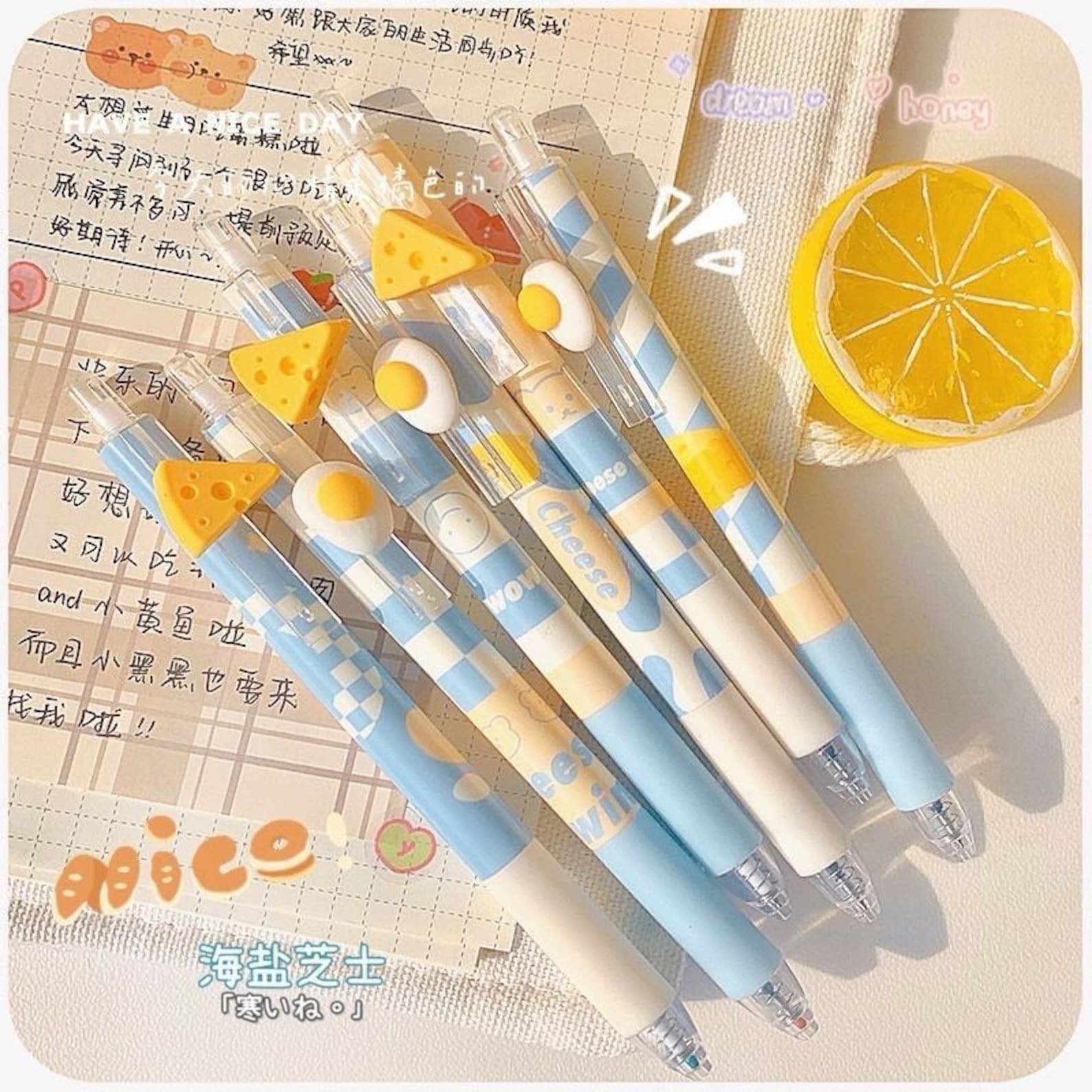 1 Set 6pcs 0.5mm Kawaii Mechanical Pencils Cute Automatic Pencils for ...