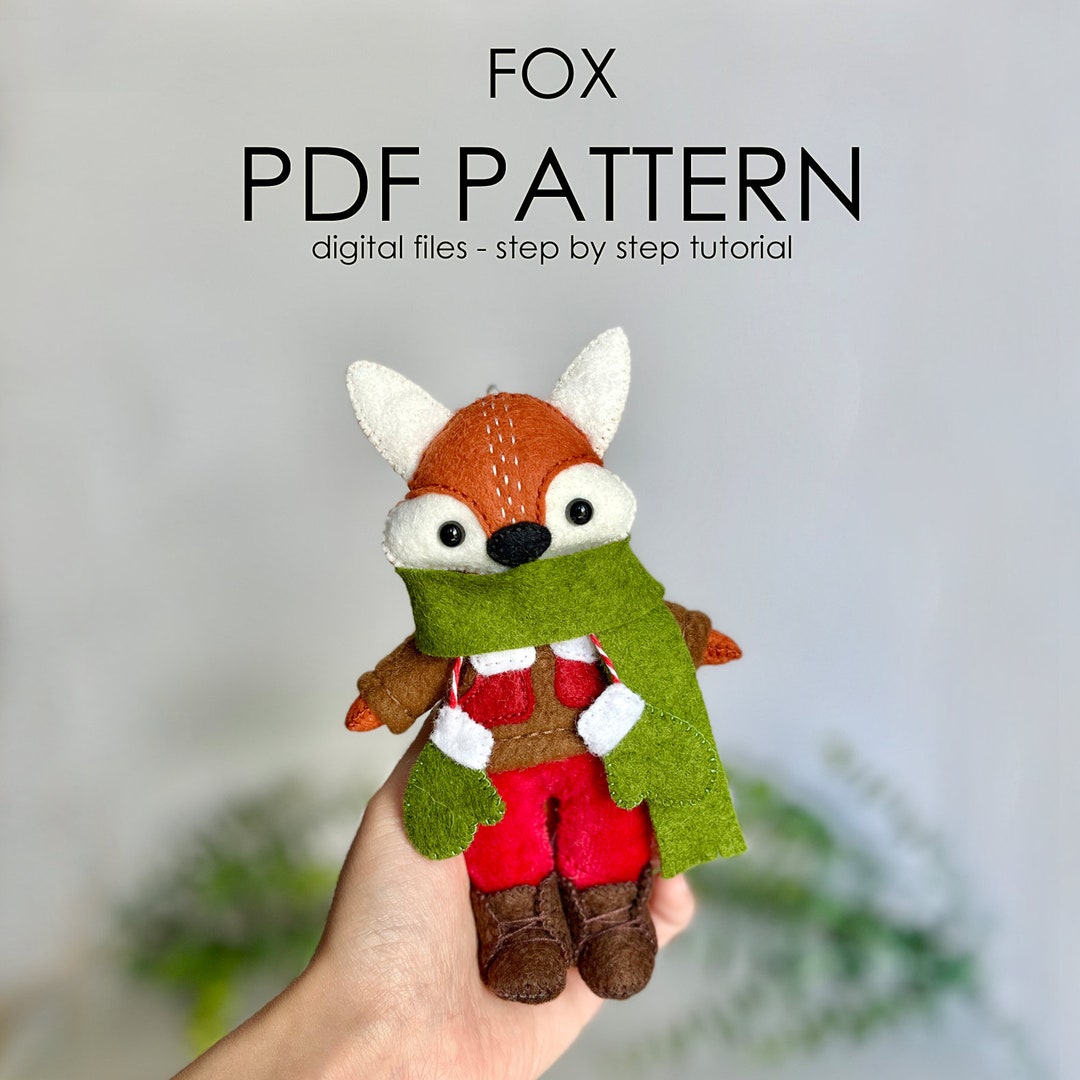 Fox Felt Ornament - PDF PATTERNS - Forest Animals Patterns, Easy Crafts ...