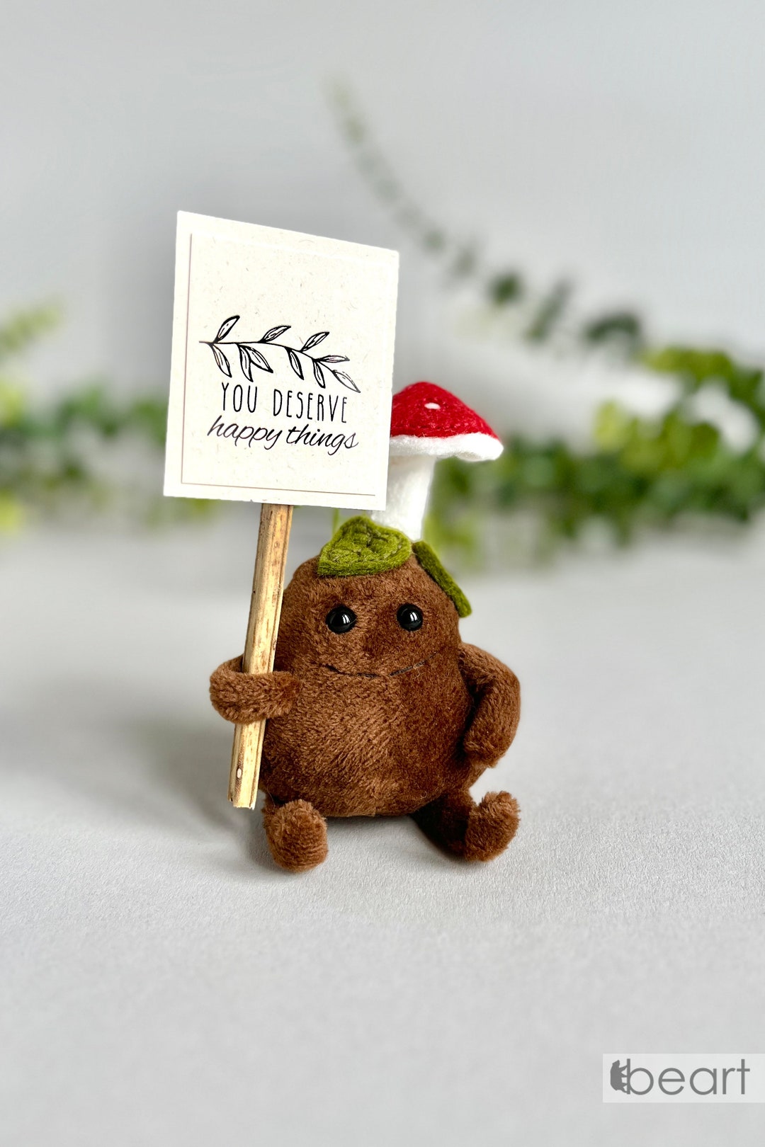 You Deserve Happy Thing, Positive Desk Pet, Feel Good Toy, Cheerful ...