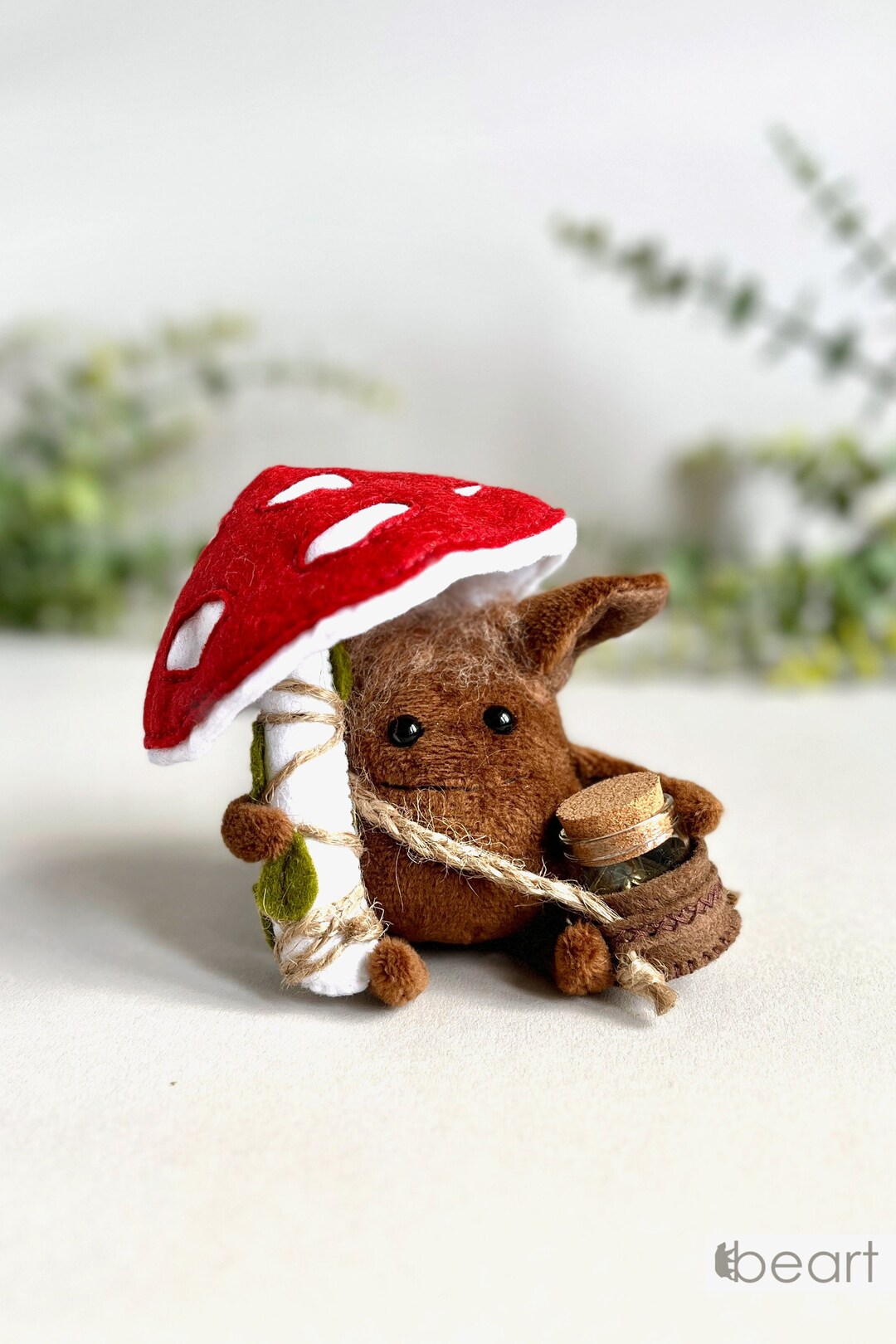 Pocket Mushroom Plush, Worry Pet, Shroom Toy, Forest Animal, Lucky ...