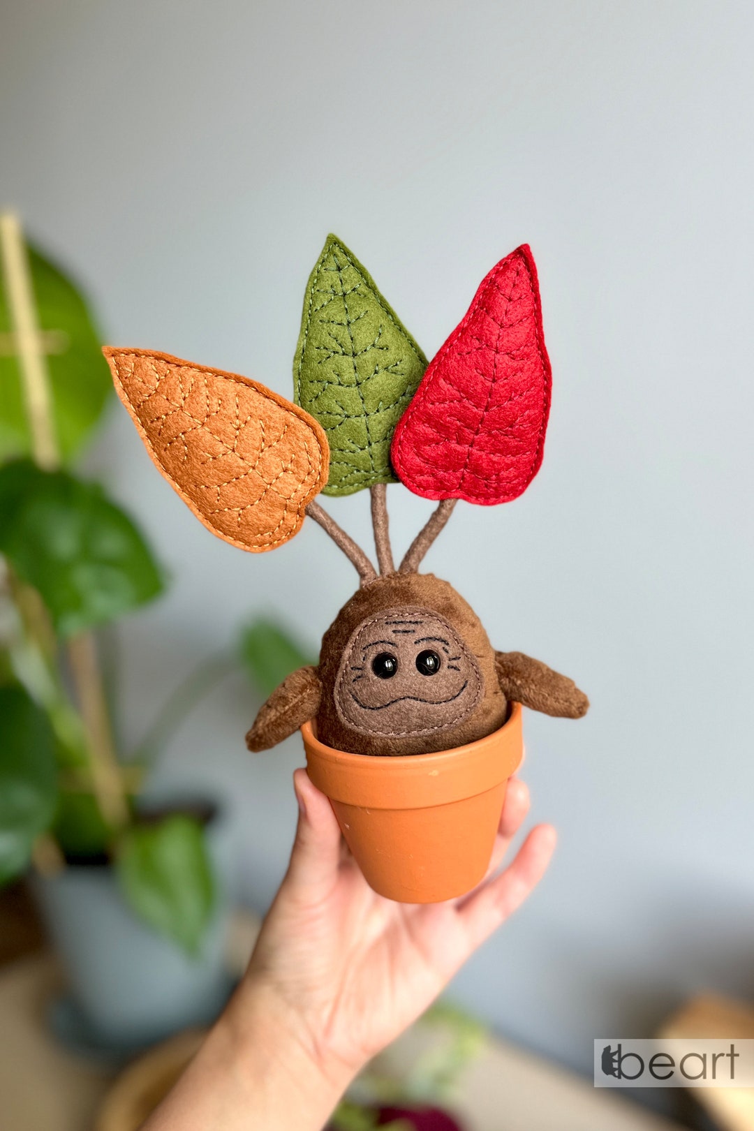 Autumn Mandrake Magical Creature Baby Mandragora Plush - Etsy