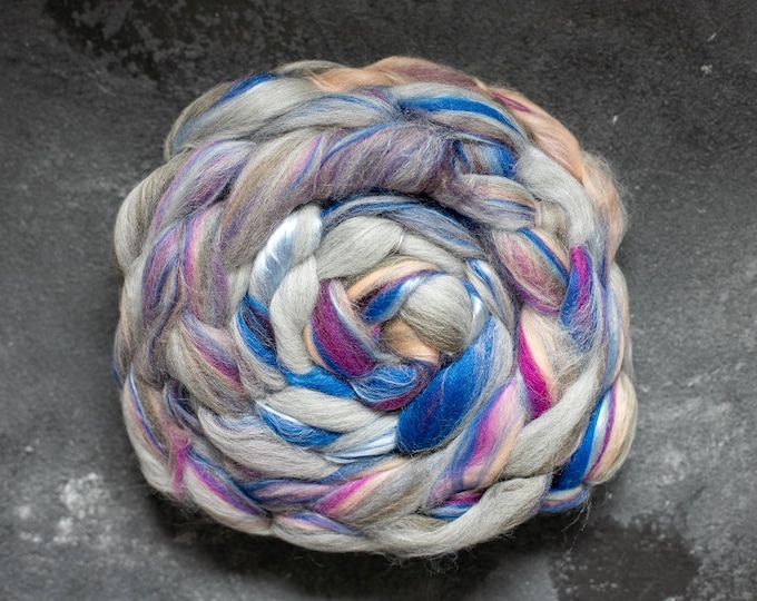 Silk Wool Roving / Combed Top / for Spinning and Felting Blue - Etsy