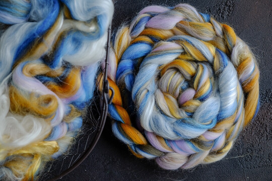 Silk Merino Wool Roving / Hand Combed Top / for Spinning and Felting - Etsy