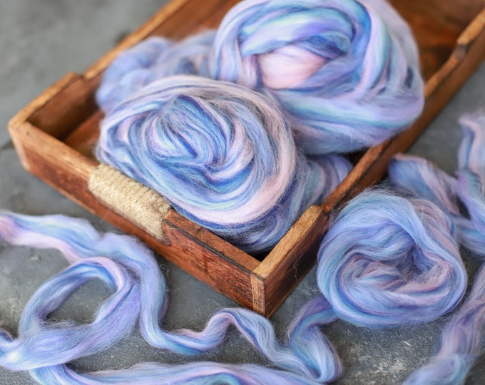 Sample Silk Merino Wool Roving / Hand Combed Top / for Spinning and ...