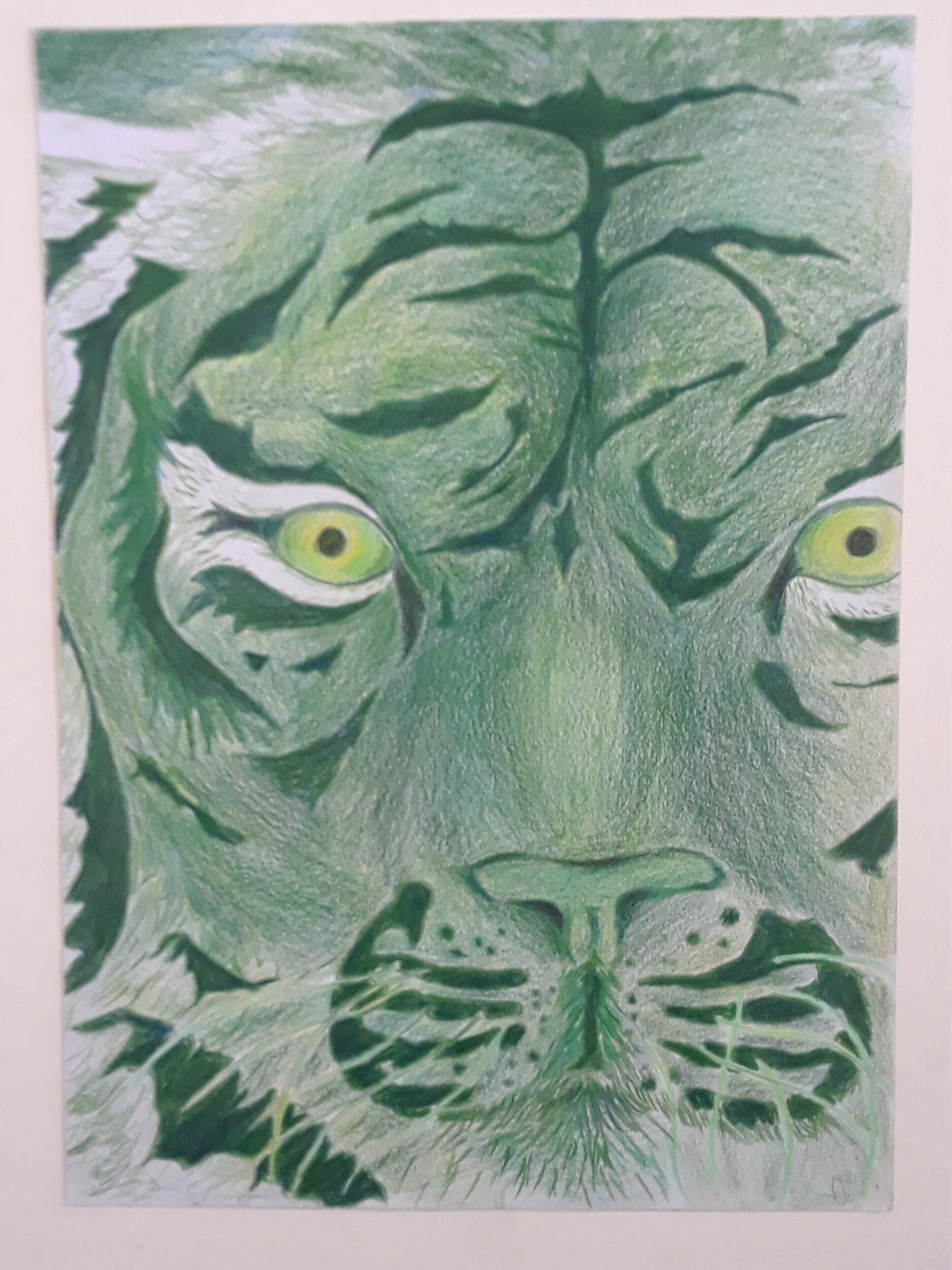 ORIGINAL Monochromatic Tiger Drawing - Etsy