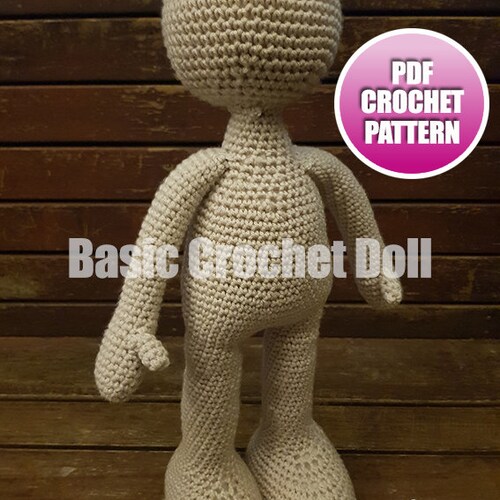 Doll Body Crochet Pattern Amigurumi Doll Base Tutorial Etsy