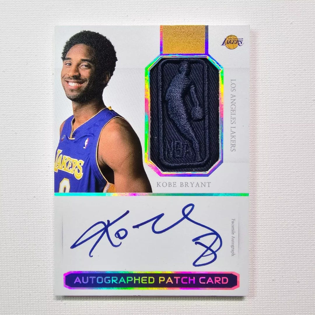 Kobe Bryant NBA Logoman Patch Facsimile Auto Custom ACEO Unique Novelty ...