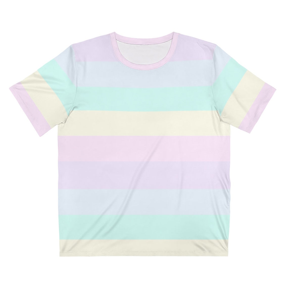Pastel Rainbow Striped Fairy Kei T Shirt Yume Kawaii Clothing Etsy