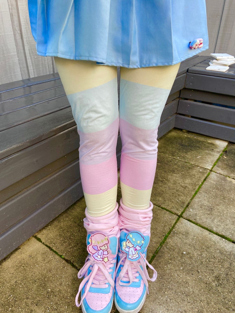 Cute Pastel Rainbow Fairy Kei Themed Leggings Yume Kawaii - Etsy