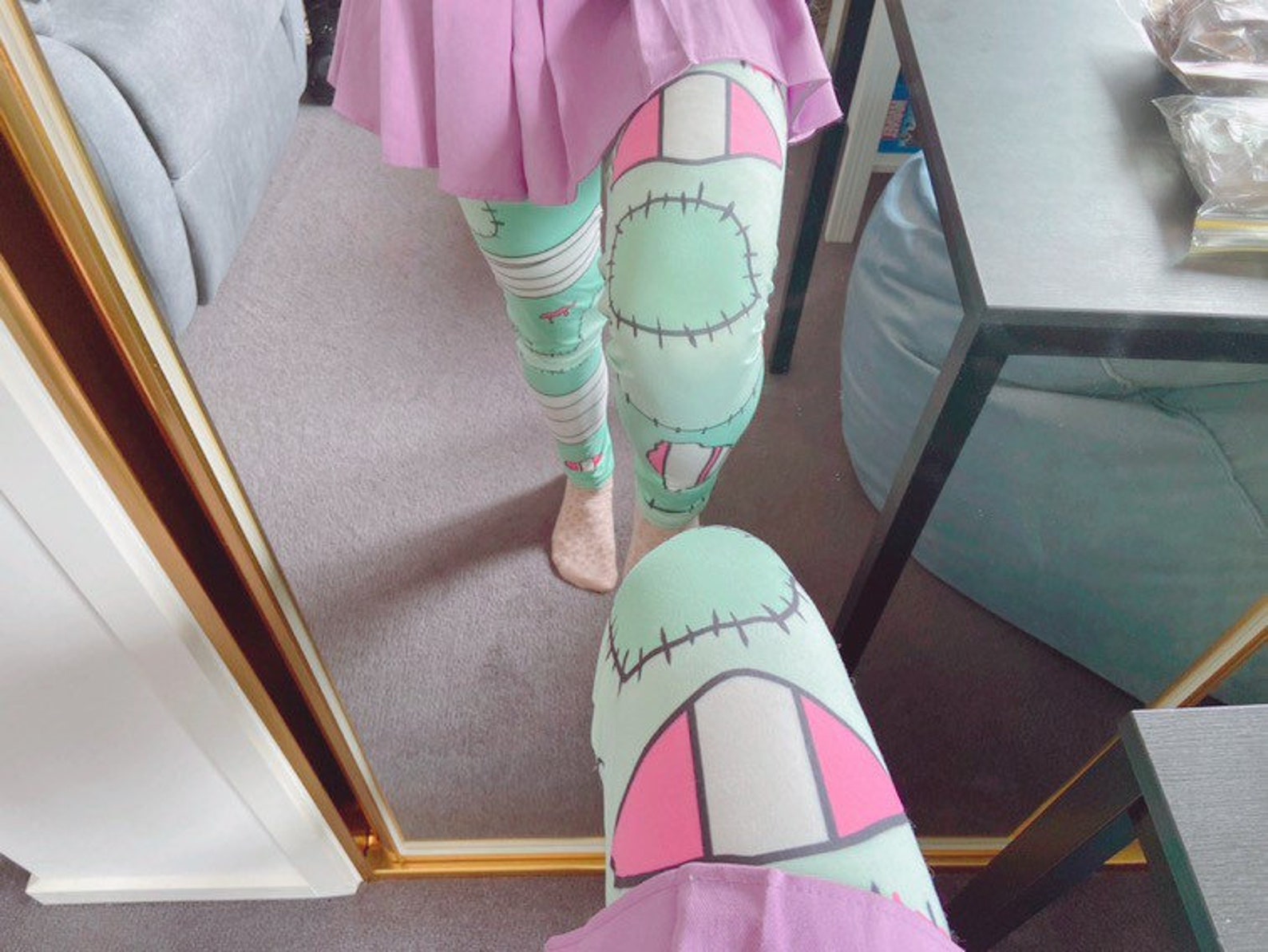 Zombie Leggings Creepy Cute Yami Kawaii Monster Clothing - Etsy