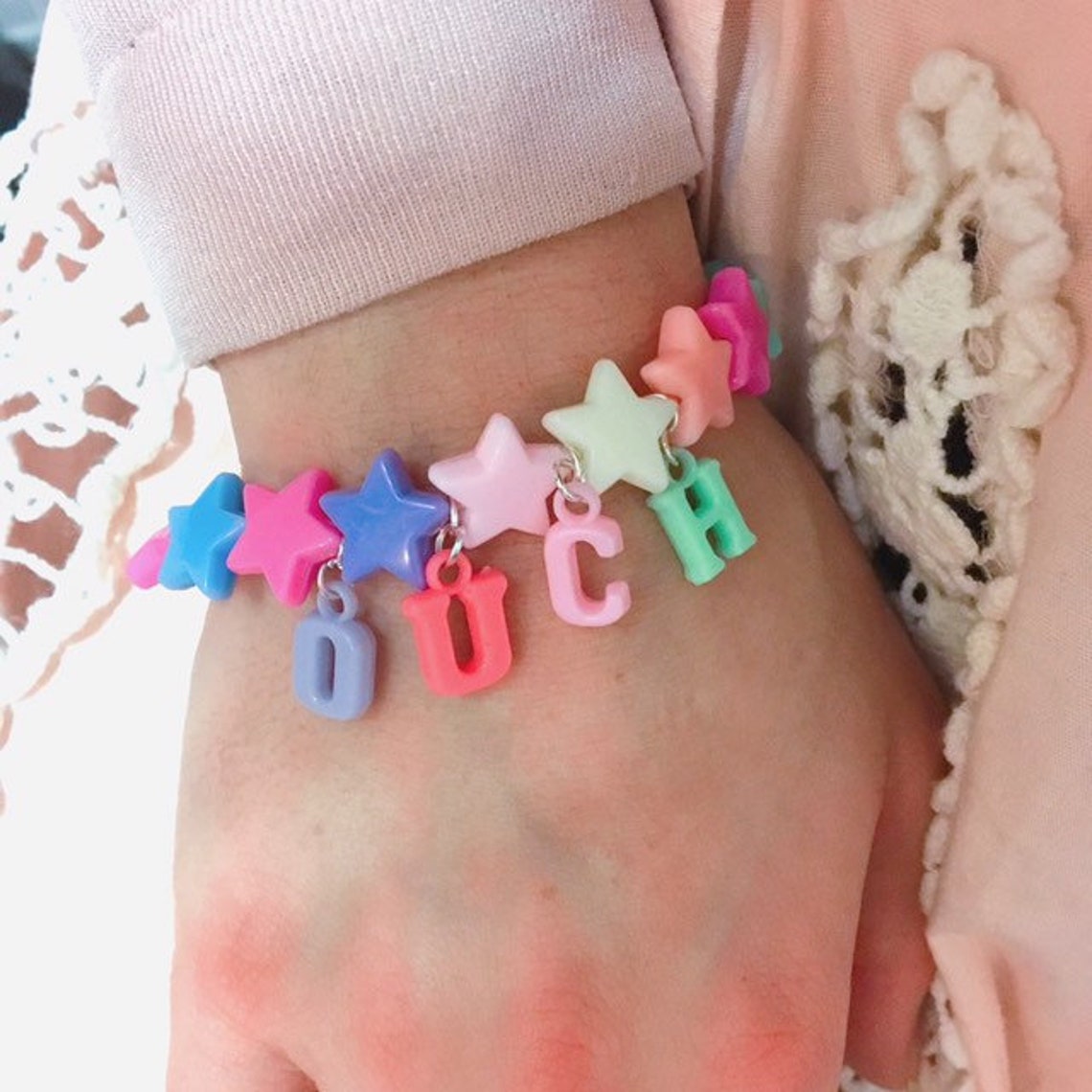 Ouch Pastel Menhera Bracelets Yami Kawaii Fairy Kei Stretchy | Etsy