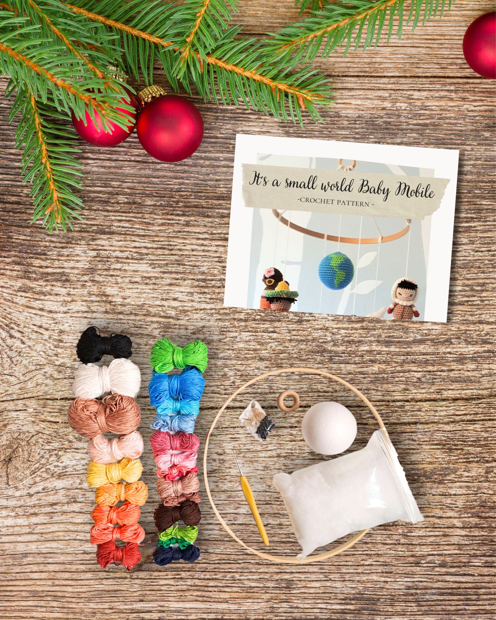 Cultural Crochet Mobile Kit for Multicultural Nursery Decor - Etsy