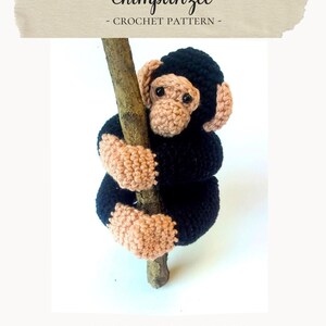Chimpanzee Crochet Pattern: Amigurumi Monkey Plush Toy (PDF) - Etsy