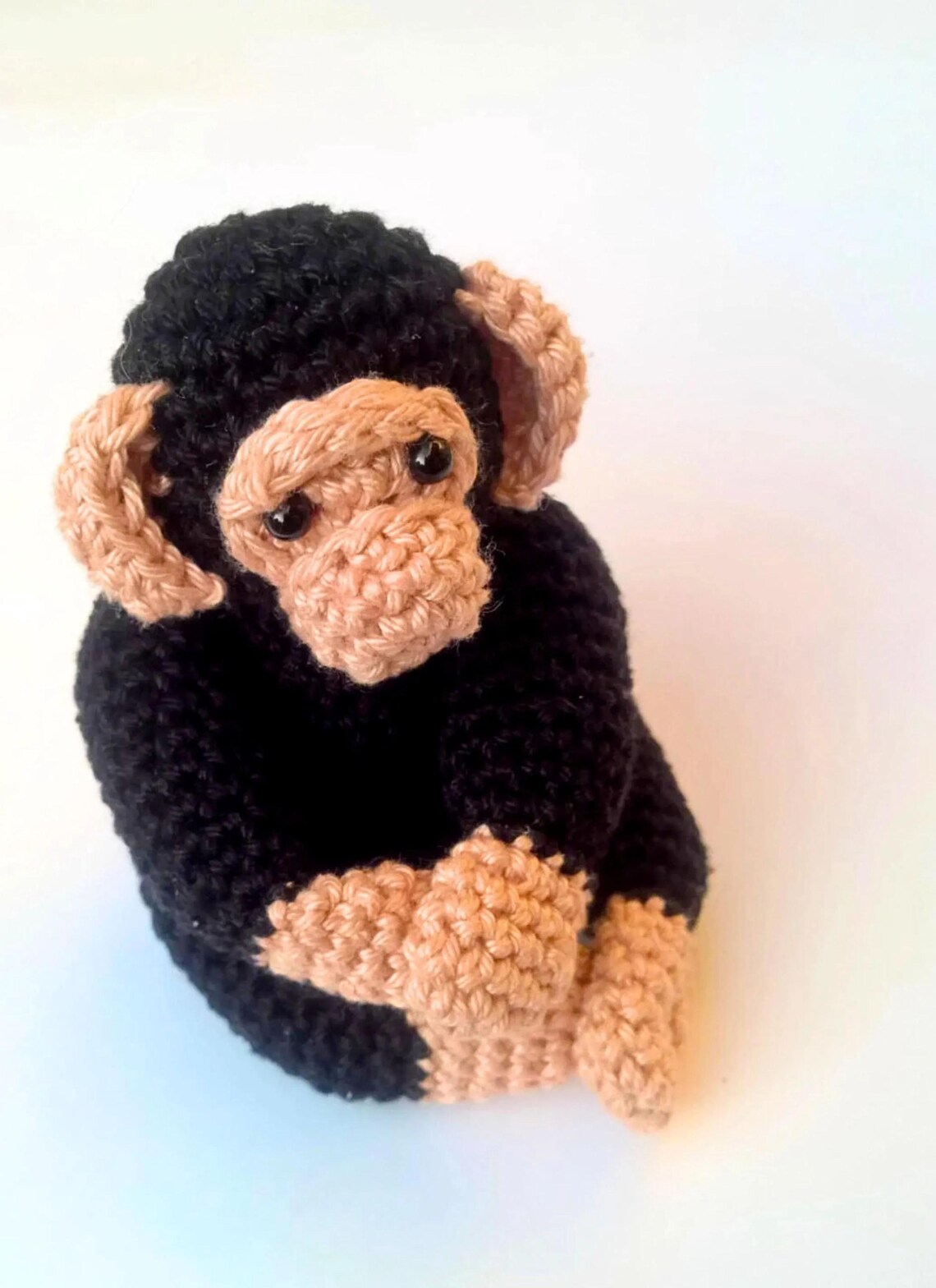 Chimpanzee Crochet Pattern: Amigurumi Monkey Plush Toy (PDF) - Etsy