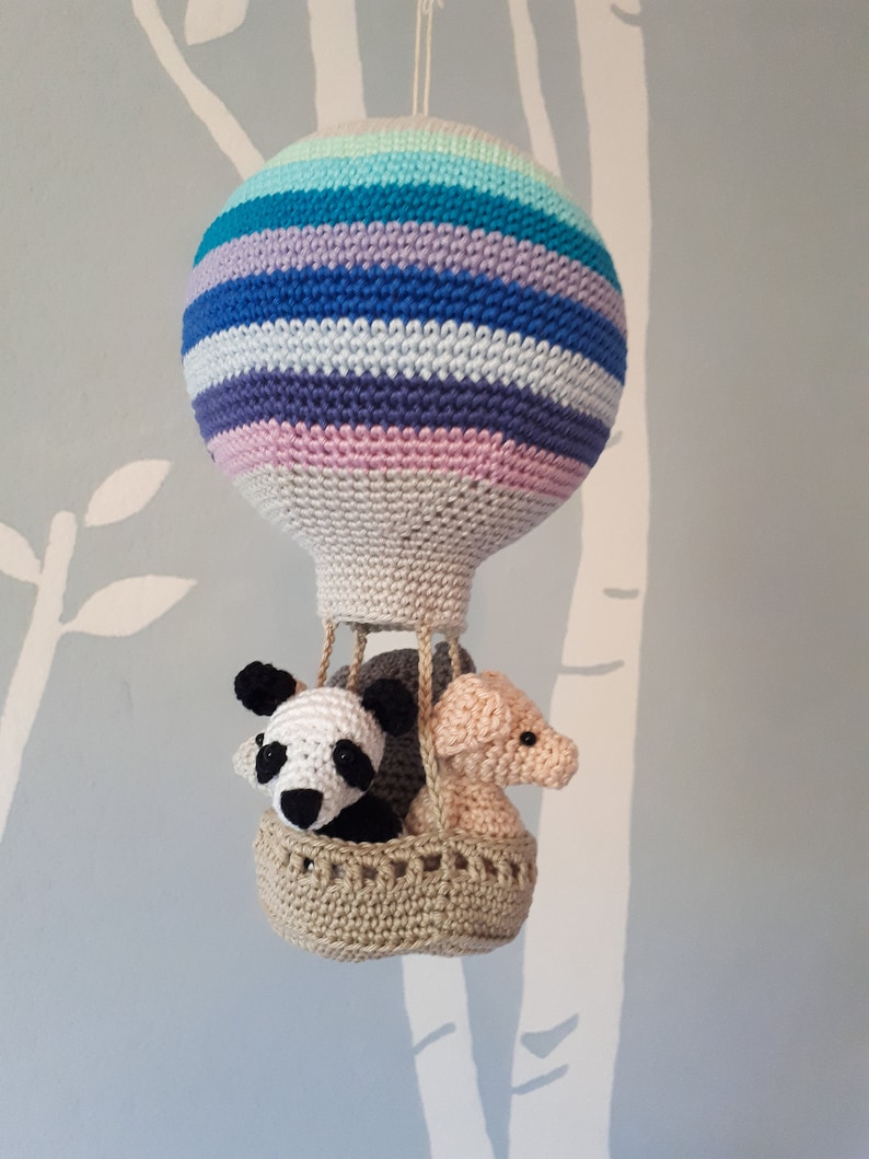 Hot Air Balloon Crochet Pattern Amigurumi Balloon Pattern Etsy Uk