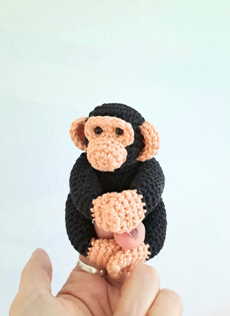 Chimpanzee Crochet Pattern: Amigurumi Monkey Plush Toy (PDF) - Etsy