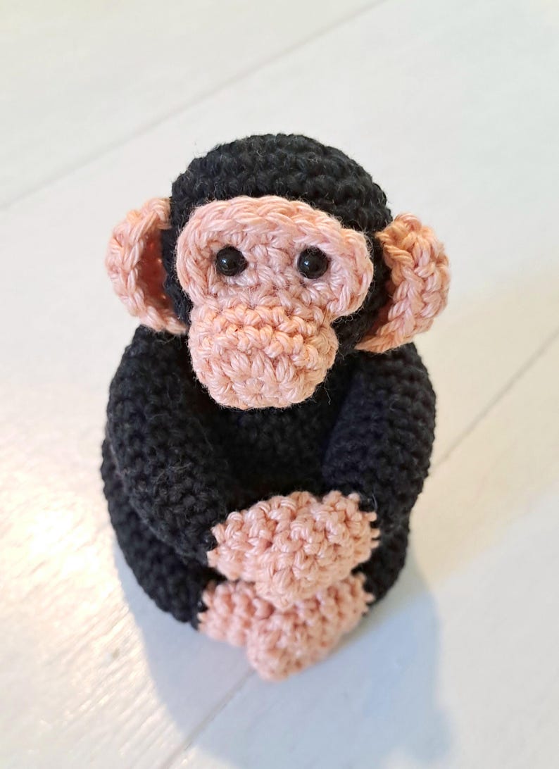 Chimpanzee Crochet Pattern: Amigurumi Monkey Plush Toy (PDF) - Etsy