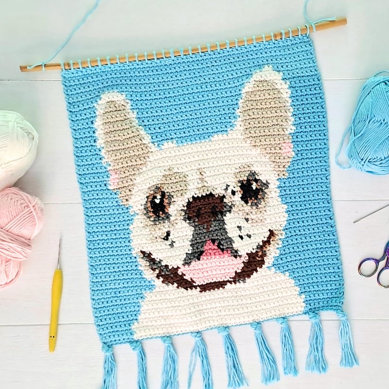 Bulldog Tapestry Crochet - Etsy