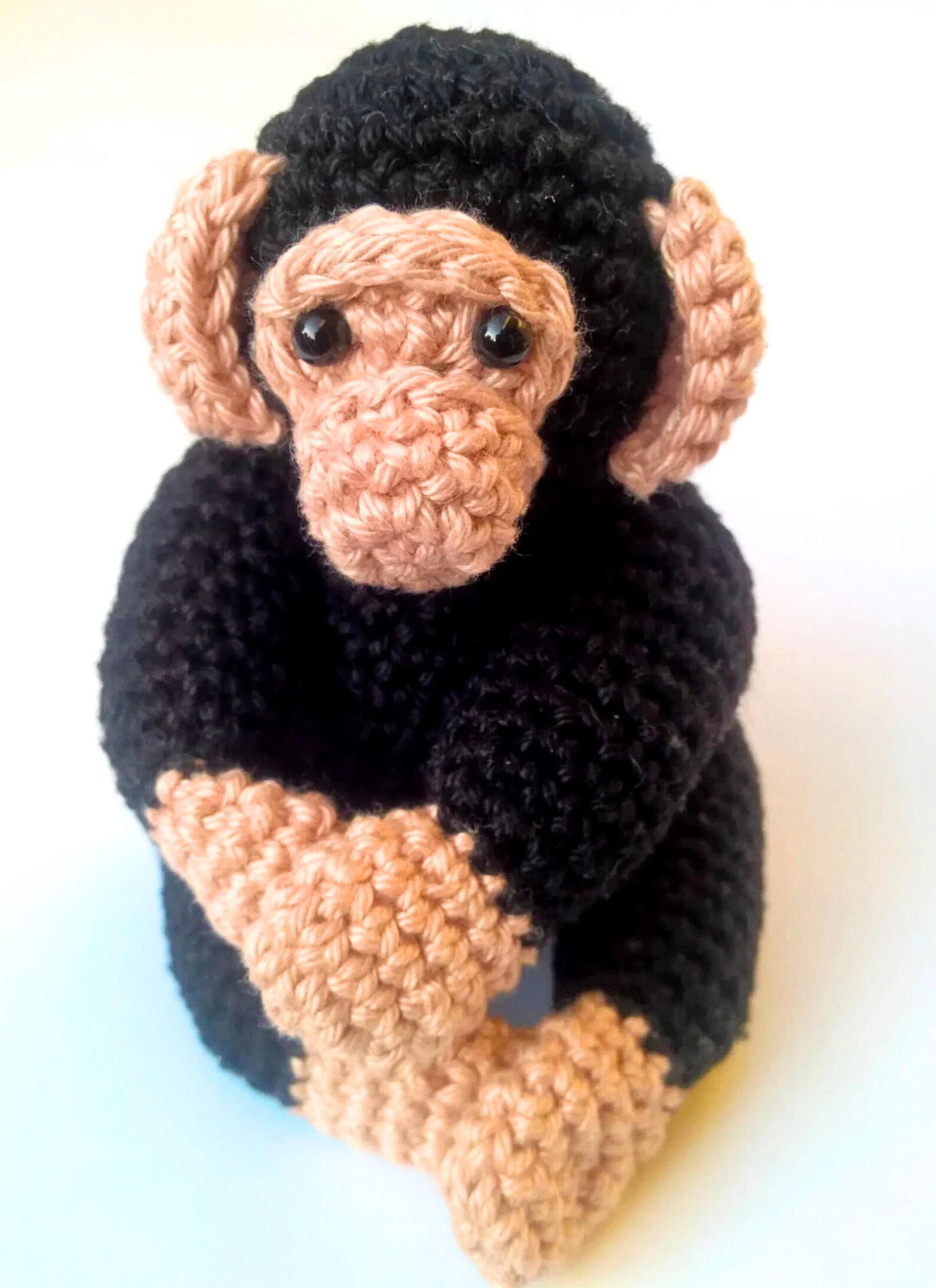 Chimpanzee Crochet Pattern: Amigurumi Monkey Plush Toy (PDF) - Etsy