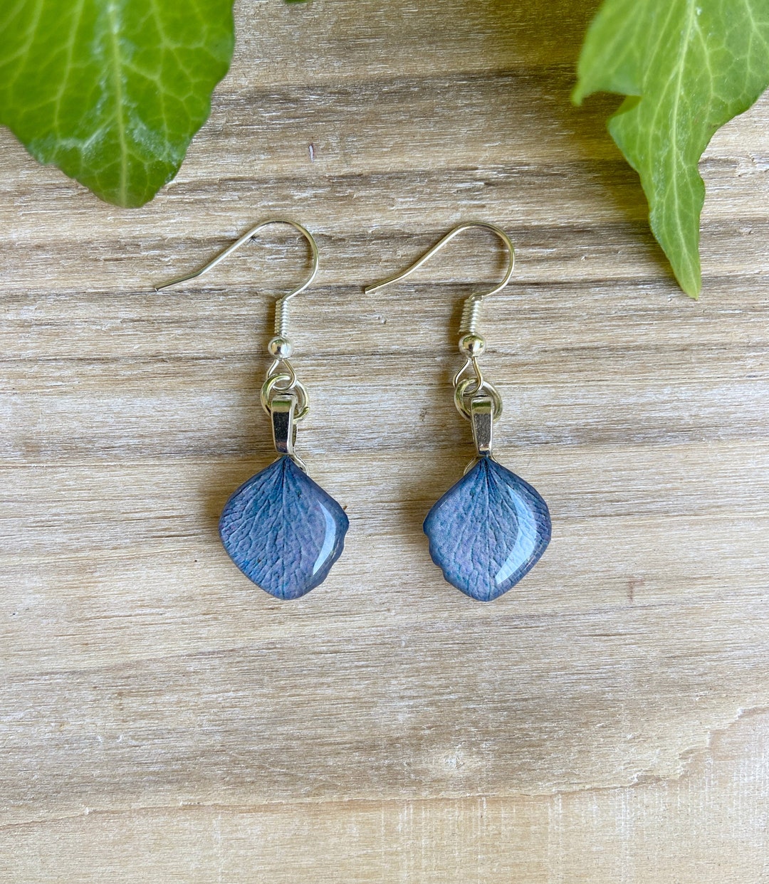Blue Hydrangea Earring, Blue Flower Jewelry, Hydrangea Earrings ...