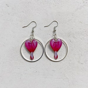 Bleeding Heart Earring, Mother's Day Jewelry, Heart Earrings, Bleeding ...