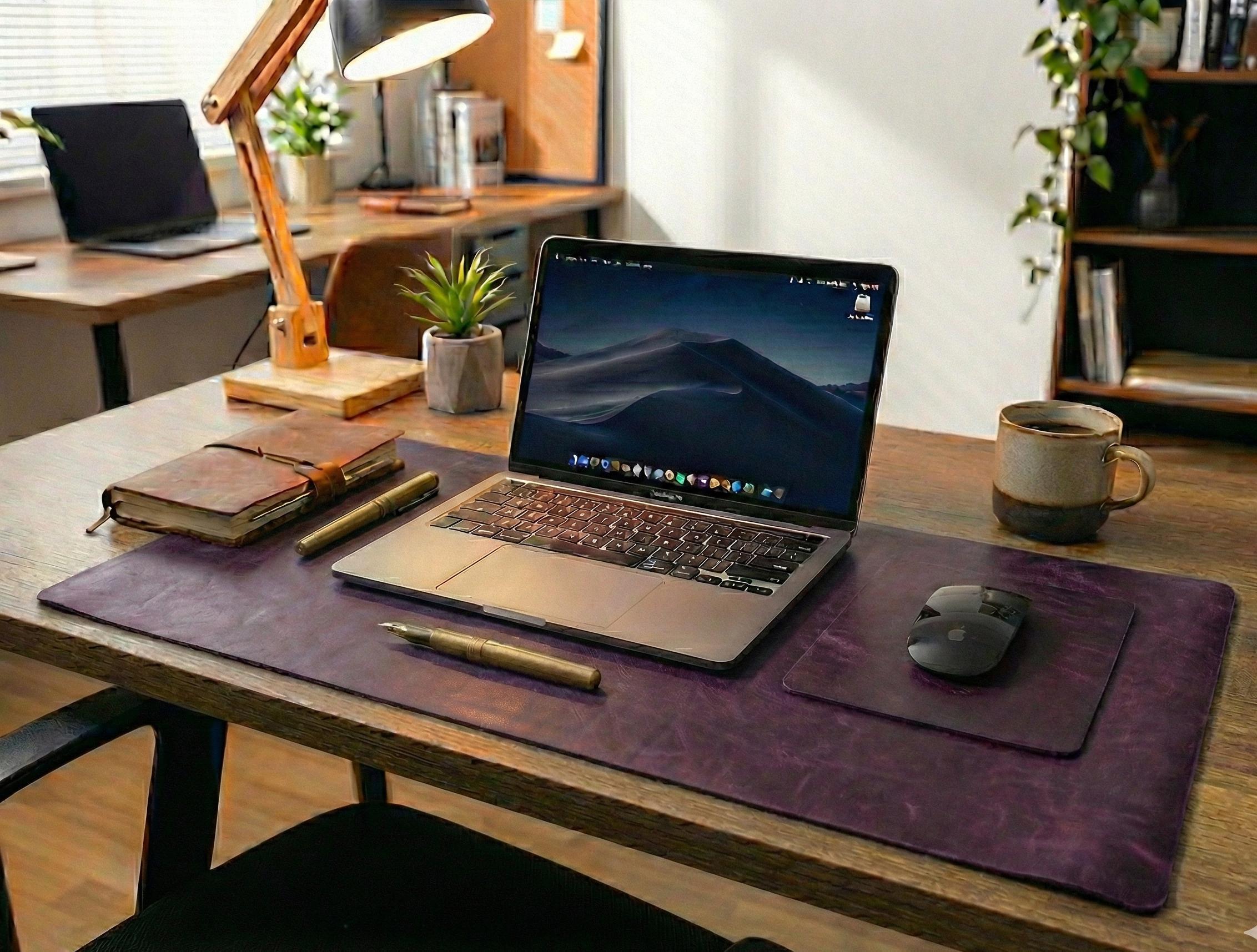 Handmade Full-grain Leather Desk Mat, Personalized Office Table Pad - Etsy