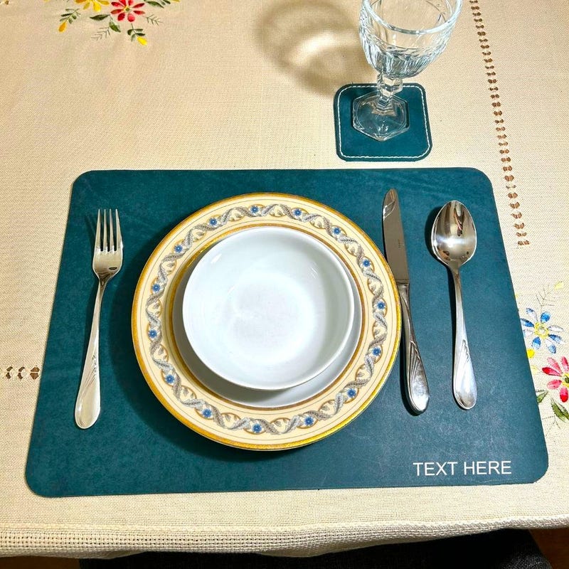 Leather Placemats Table - Etsy