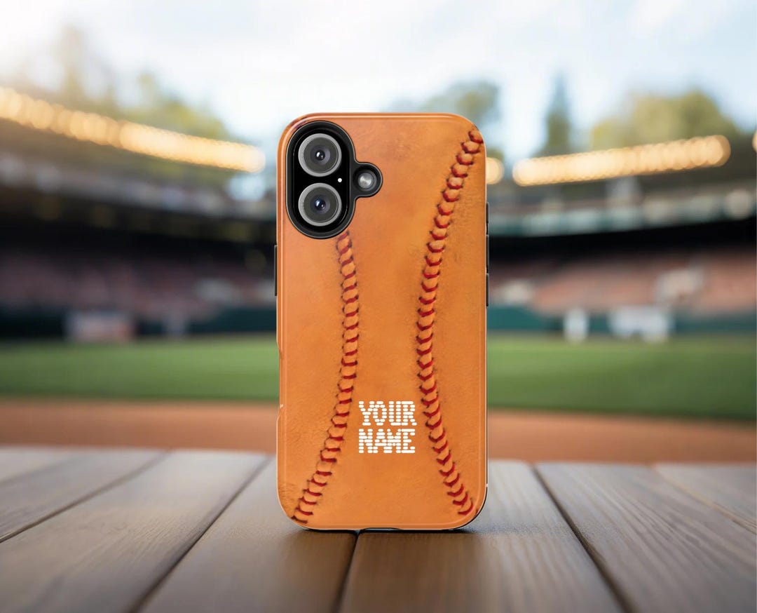 Custom Baseball Stitch Phone Case, Personalized Baseball Phone Cover ...