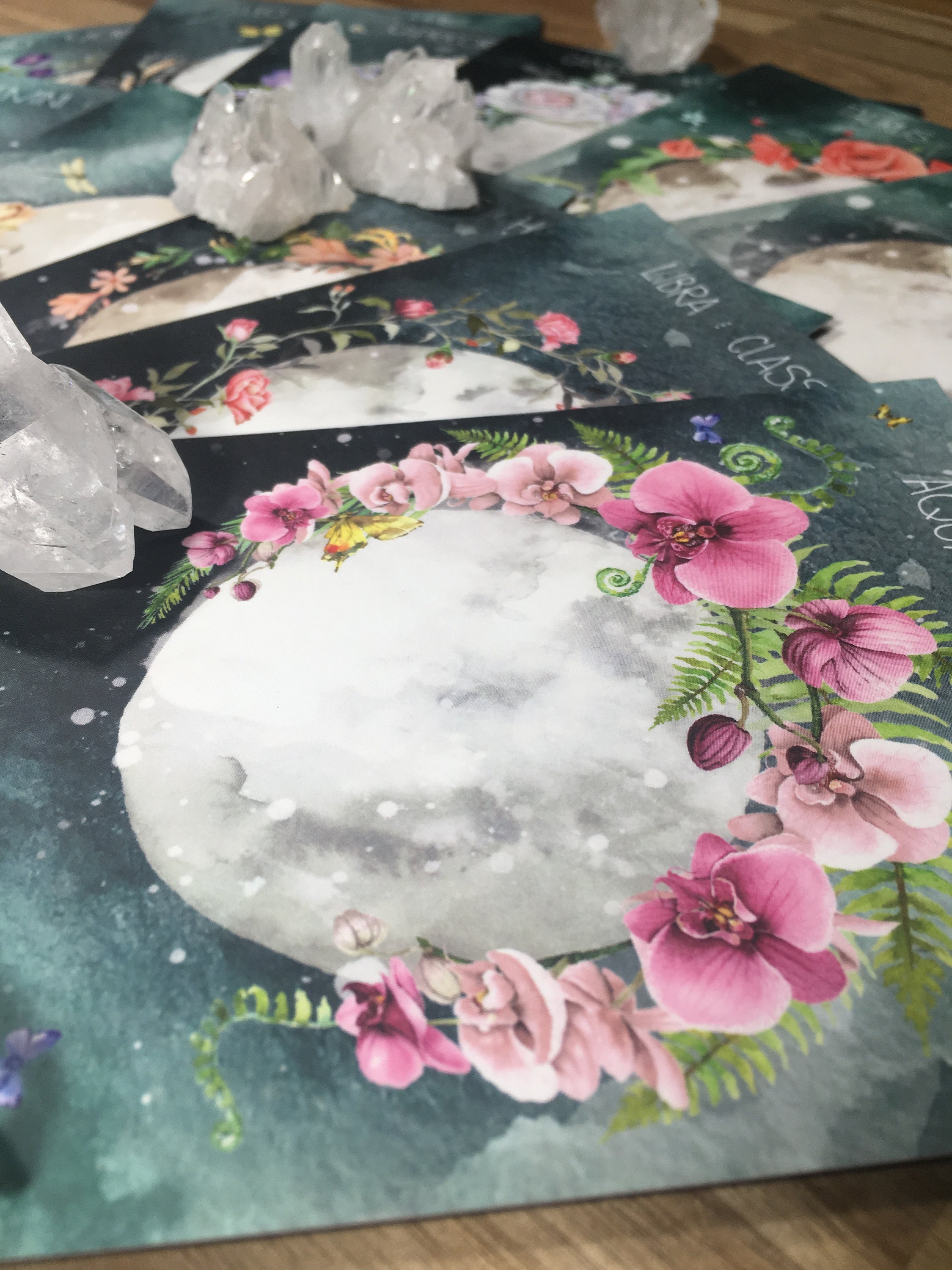 Full Moon Altar Cards Zodiac Altar Cards Full Flower Moon - Etsy
