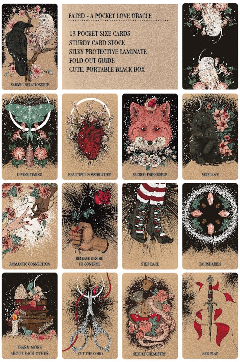 Fated a Pocket Love Oracle Oracle Deck - Etsy UK