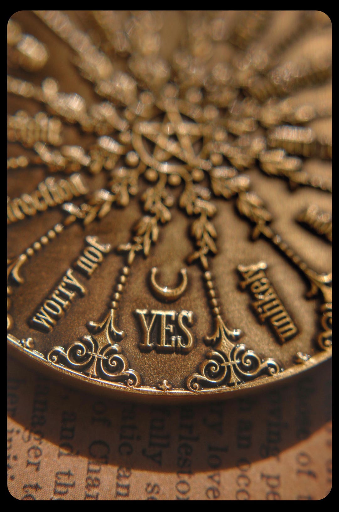 Witch's Wheel Spinning Oracle Coin of Fate : Brass Divination and Dnd ...