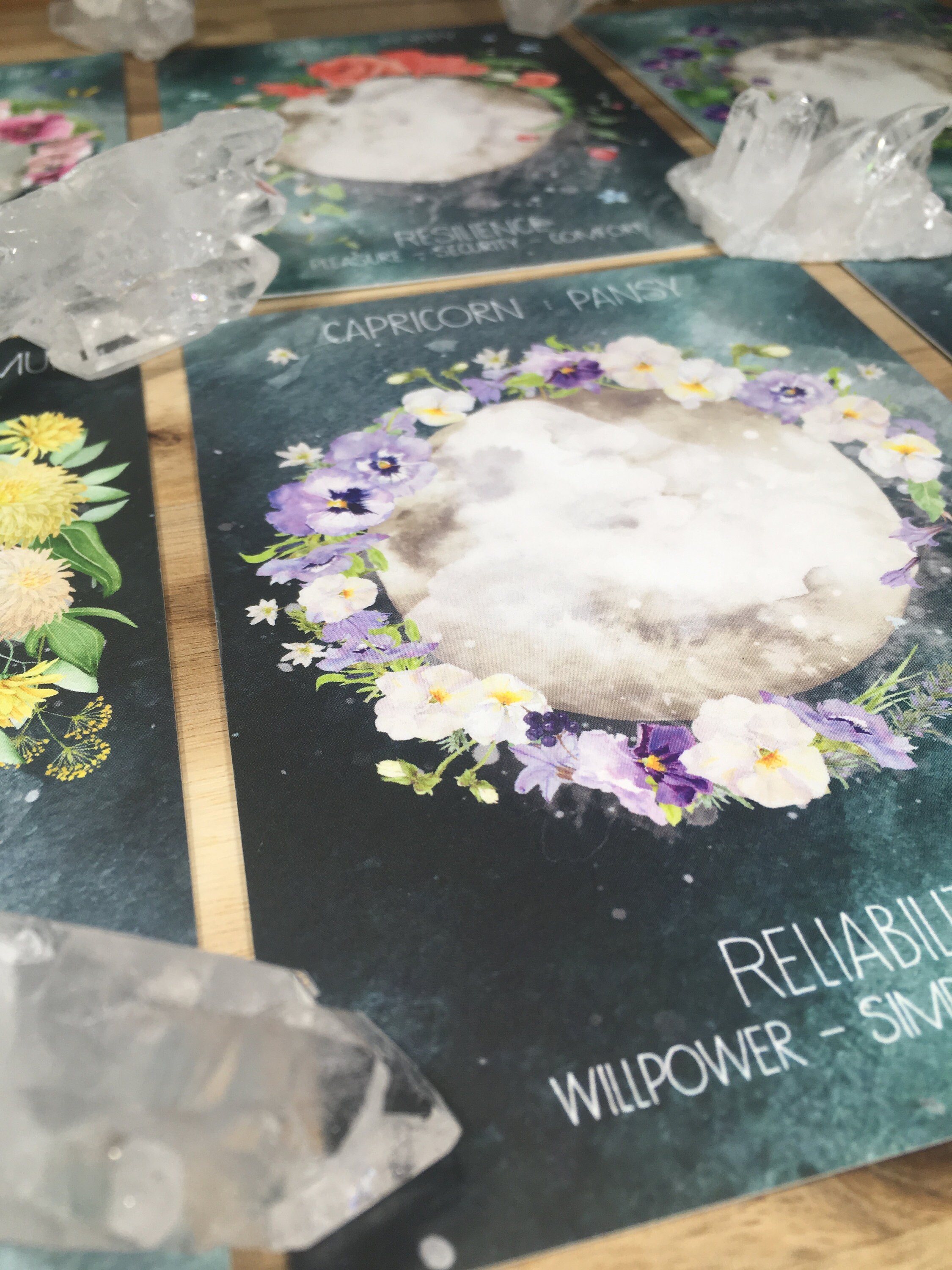 Full Moon Altar Cards Zodiac Altar Cards Full Flower Moon - Etsy