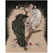 Raven and Barn Owl Art Print: Whimsical Witchy Wall Decor - Etsy